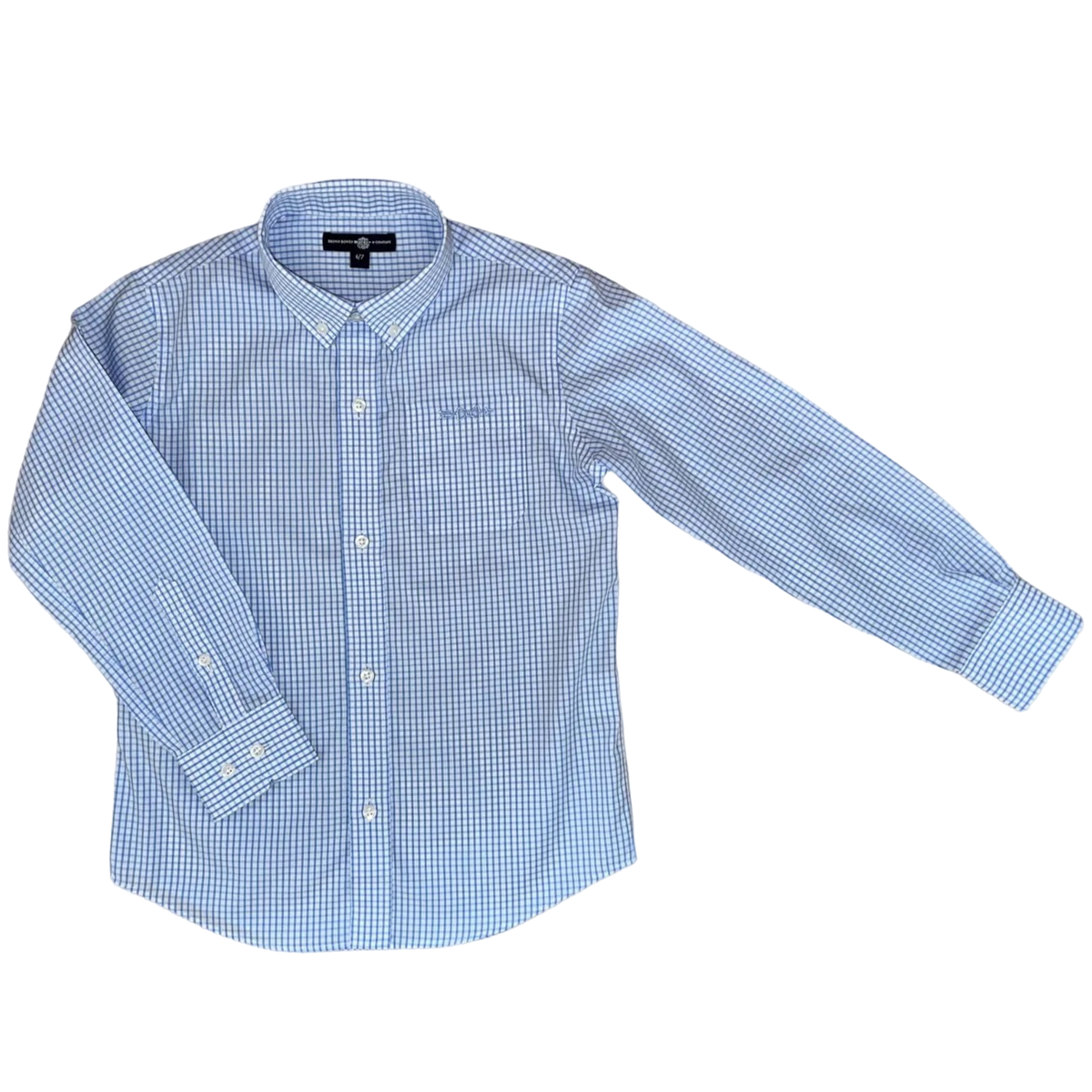 Men's Bowen Arrow Button Down– South of Broad Blue – Brown Bowen and ...